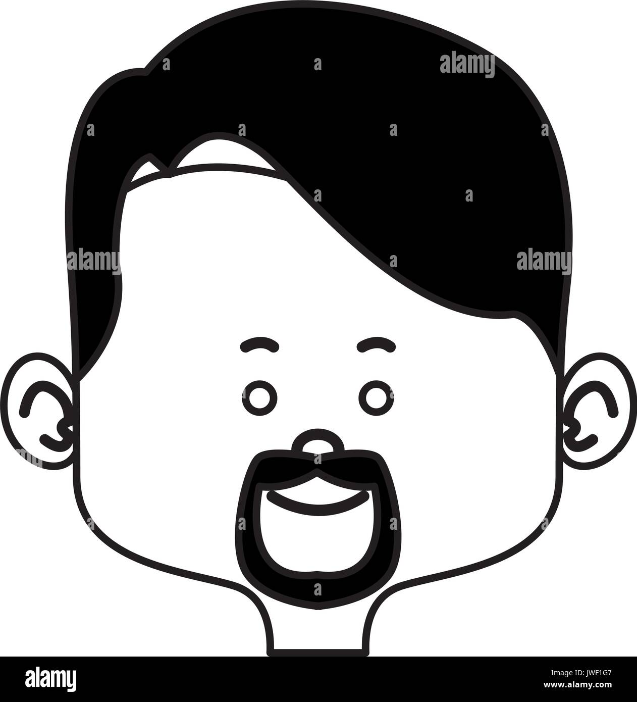 cartoon man face avatar character male cute Stock Vector Image & Art ...