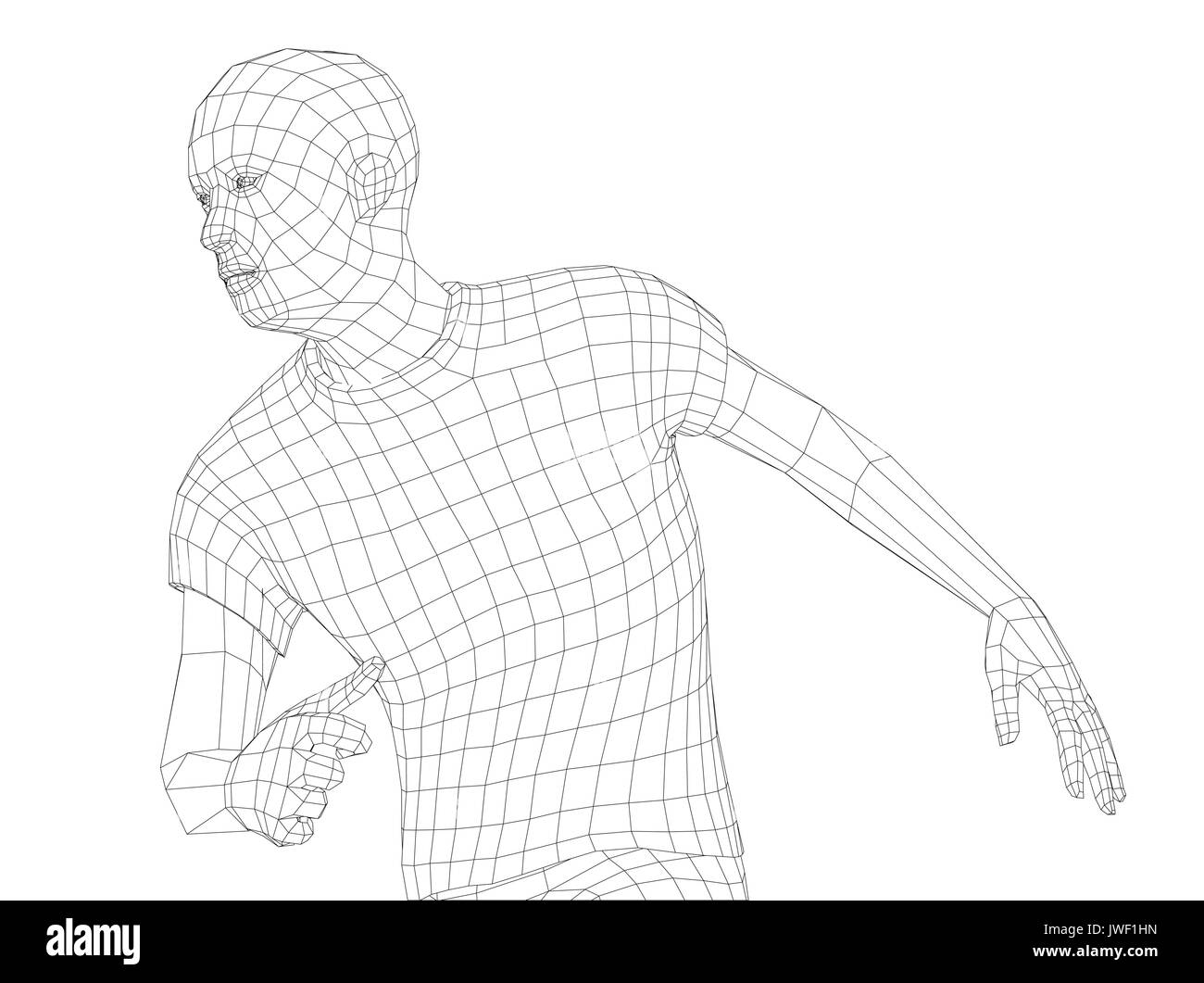 Wireframe head Stock Vector Images - Alamy