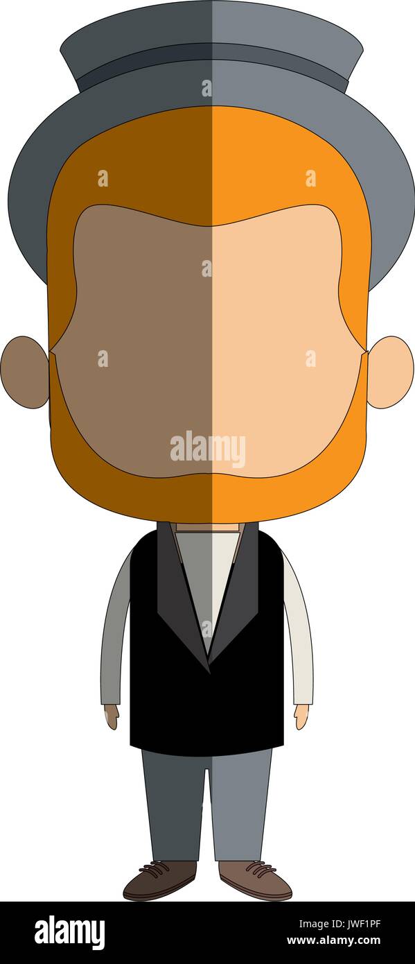 cute man cartoon standing formal clothes character Stock Vector Image ...