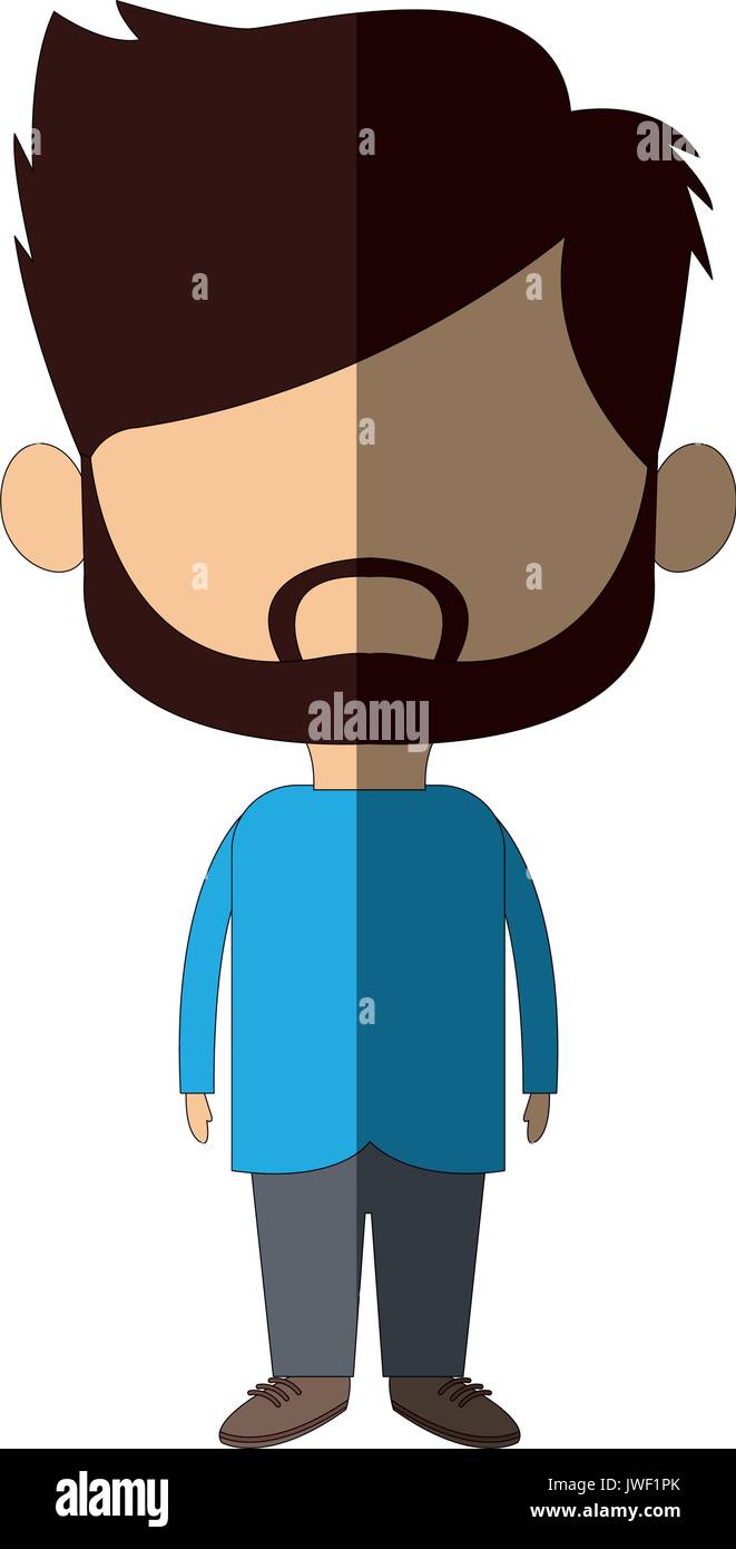 cute man cartoon standing formal clothes character Stock Vector Image ...