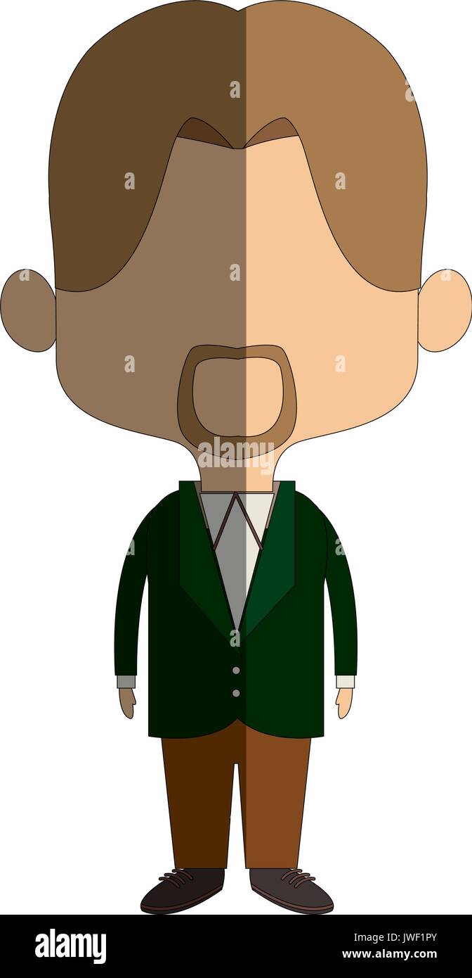 cute man cartoon standing formal clothes character Stock Vector Image ...