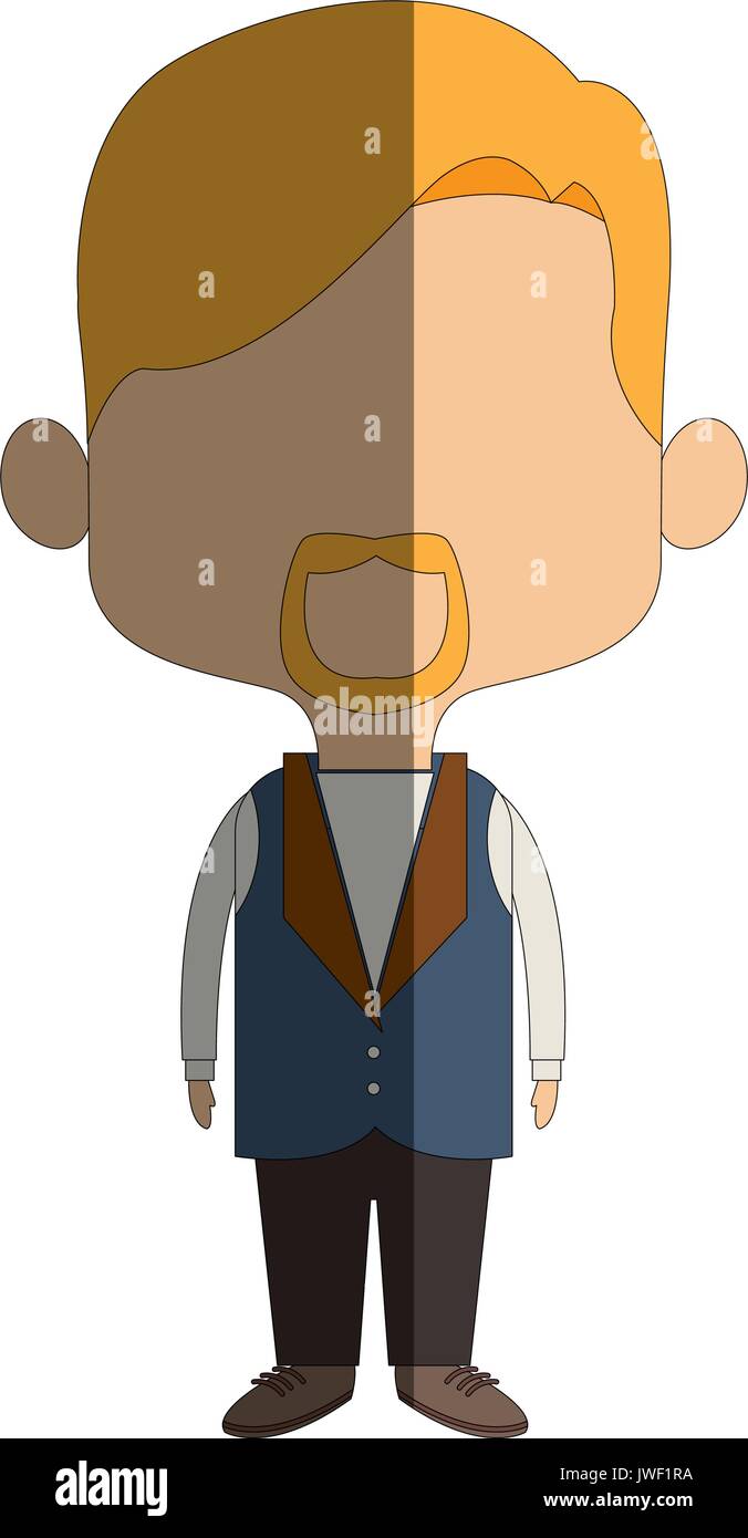 cute man cartoon standing formal clothes character Stock Vector Image ...