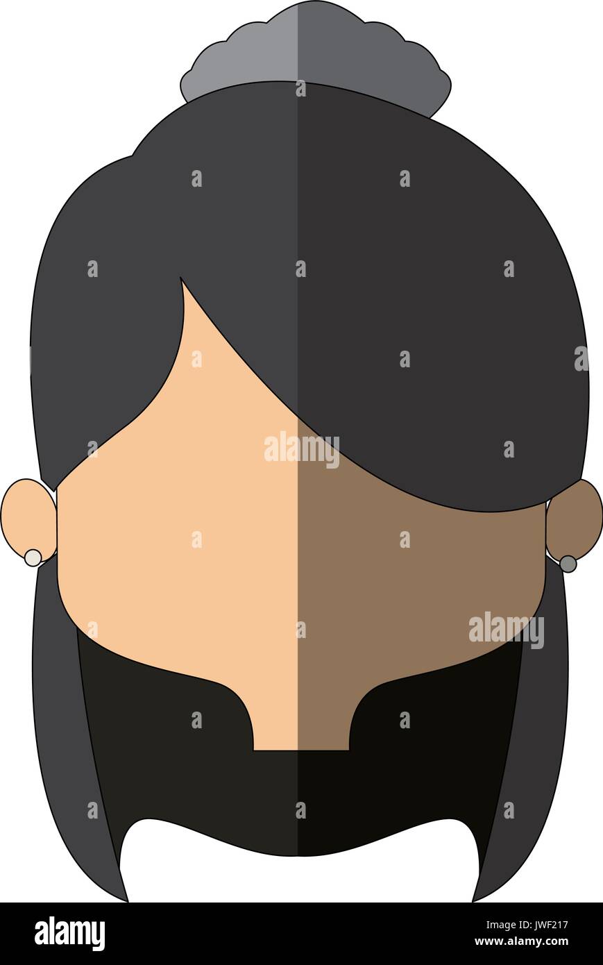 pretty girl face female character head Stock Vector Image & Art - Alamy