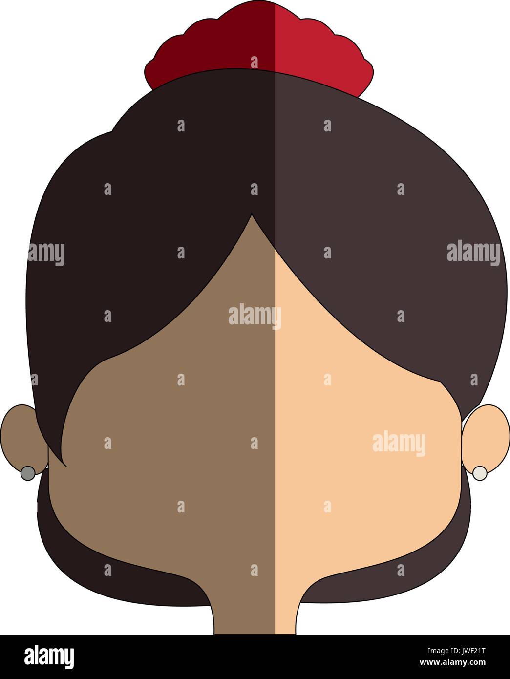 pretty girl face female character head Stock Vector Image & Art - Alamy