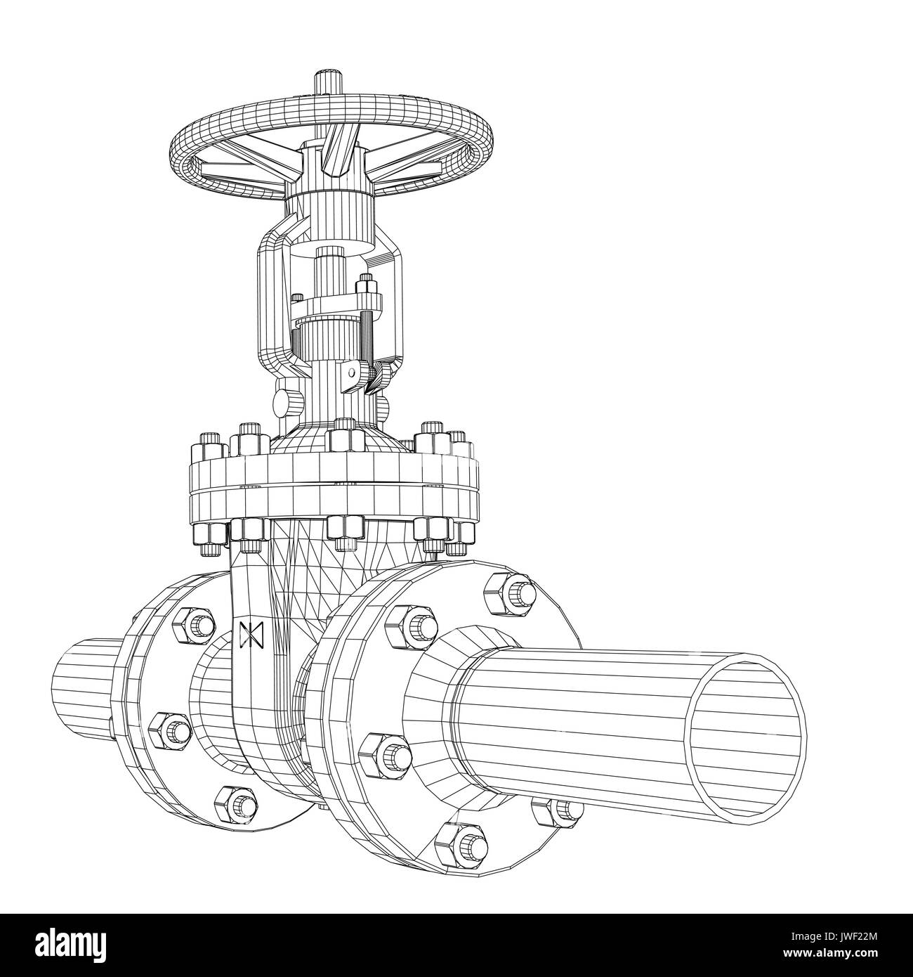 Industrial valve. Vector rendering of 3d Stock Vector Image & Art - Alamy