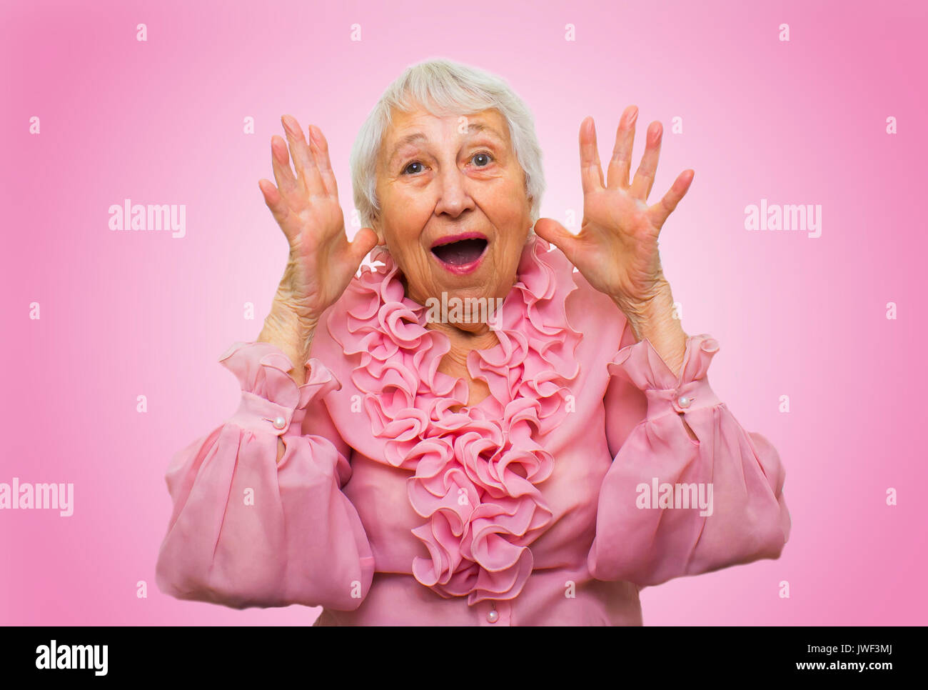 Angry senior woman screaming hi-res stock photography and images - Alamy