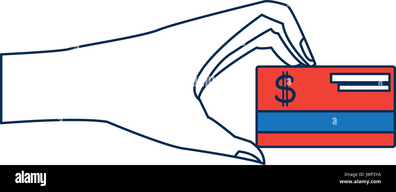 hand with credit card for payment business concept Stock Vector Image ...