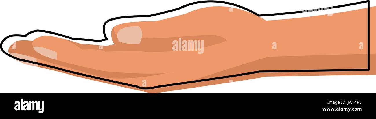 human hand support help gesture image vector illustration Stock Vector ...