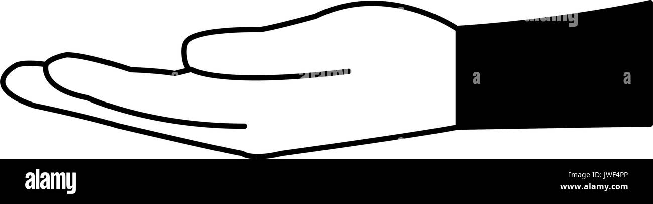 human hand support help gesture image vector illustration Stock Vector ...