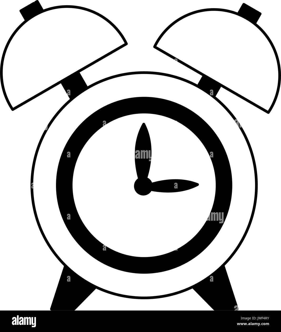 clock alarm hour round bell time vector illustration Stock Vector Image ...