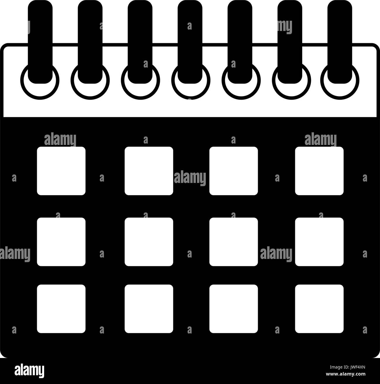 calendar planner date template for week vector illustration Stock ...