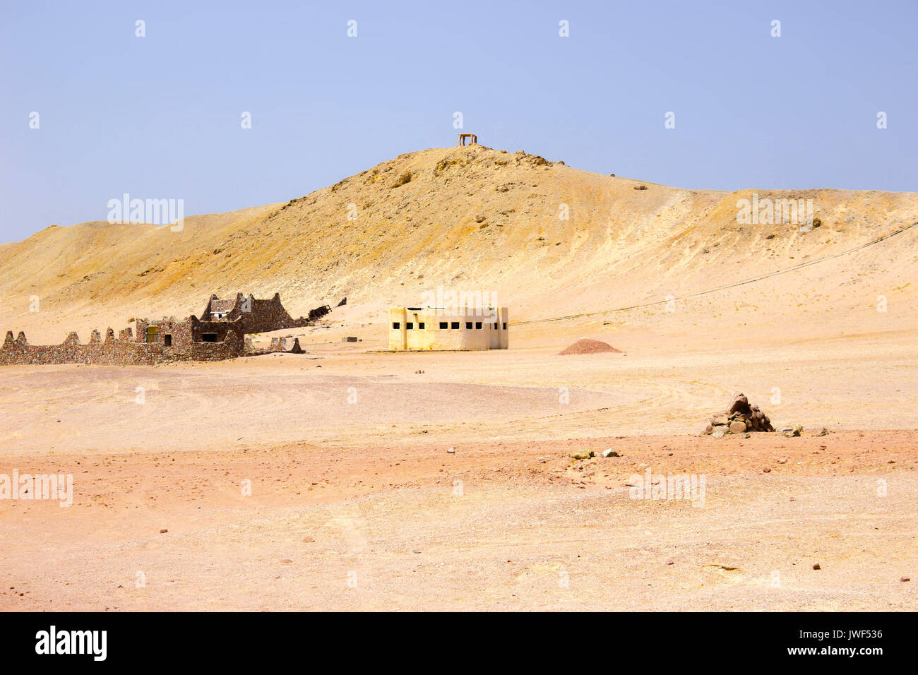 The mud brick houses in Ras Muhammad National Park at Egypt Stock Photo ...
