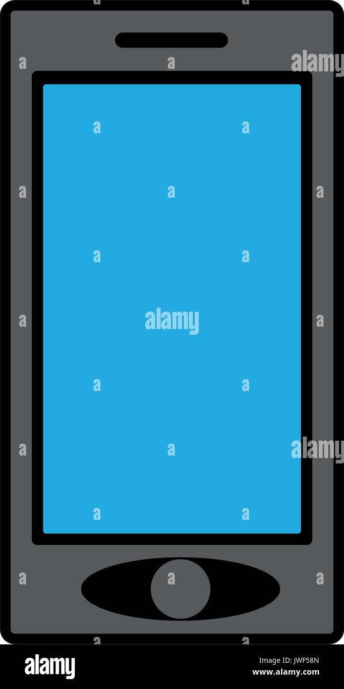 smartphone mobile device display technology vector illustration Stock ...