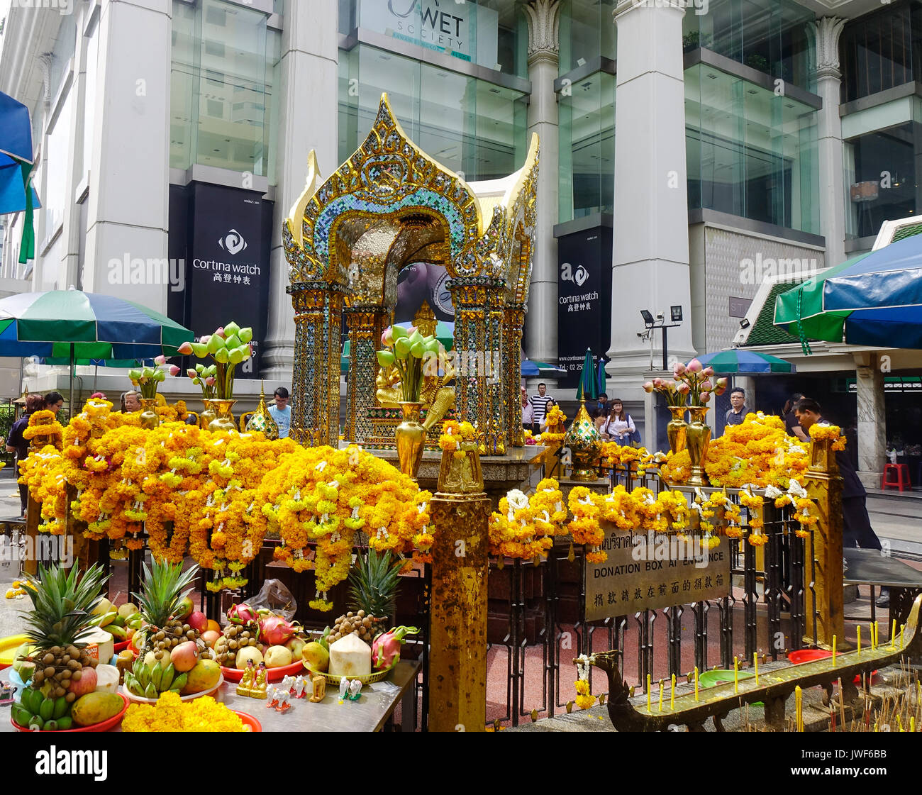 Bangkok, Thailand - Jun 20, 2017. Erawan Temple at sunny day in Bangkok ...