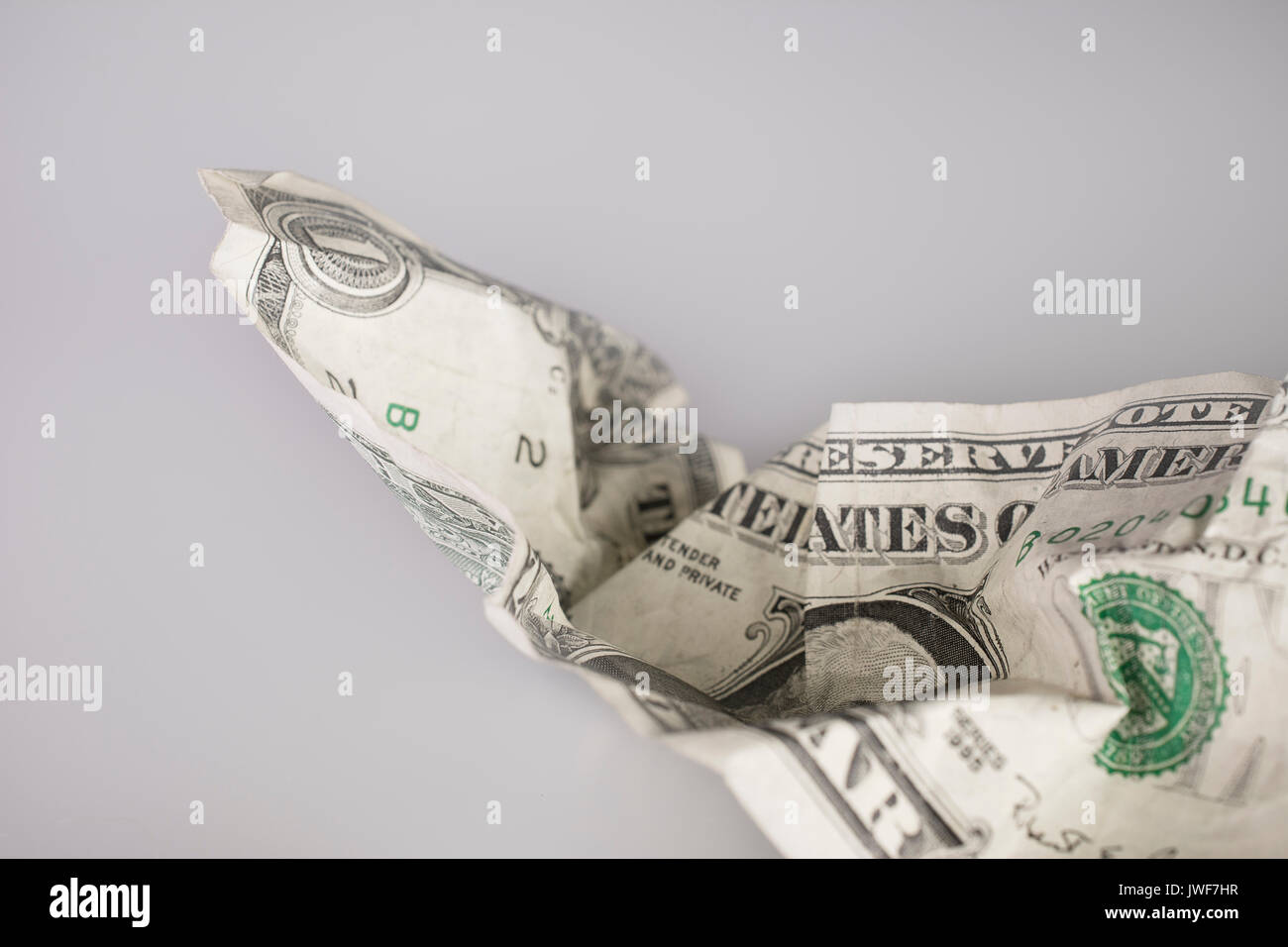Crumpled American One Dollar Banknote Stock Photo - Alamy