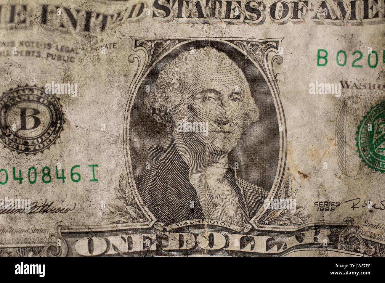 Wrinkled one dollar hi-res stock photography and images - Alamy
