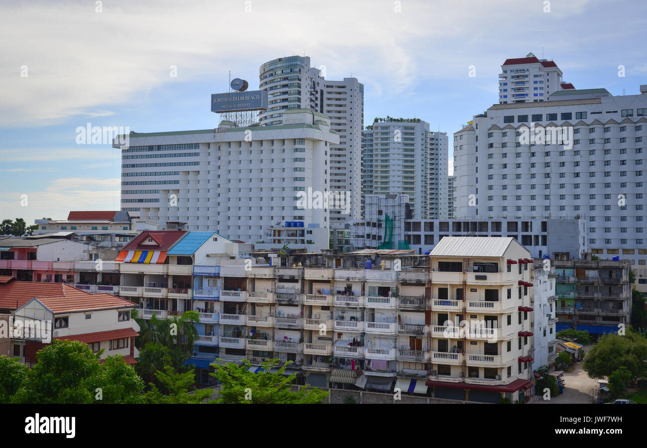 Pattaya, Thailand - Jun 20, 2017. Modern buildings at downtown in ...