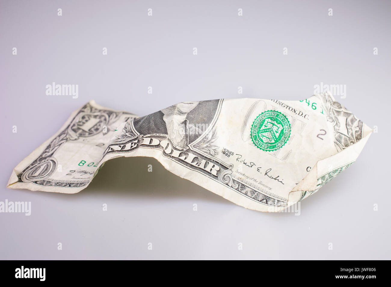 Crumpled one dollar note hi-res stock photography and images - Alamy