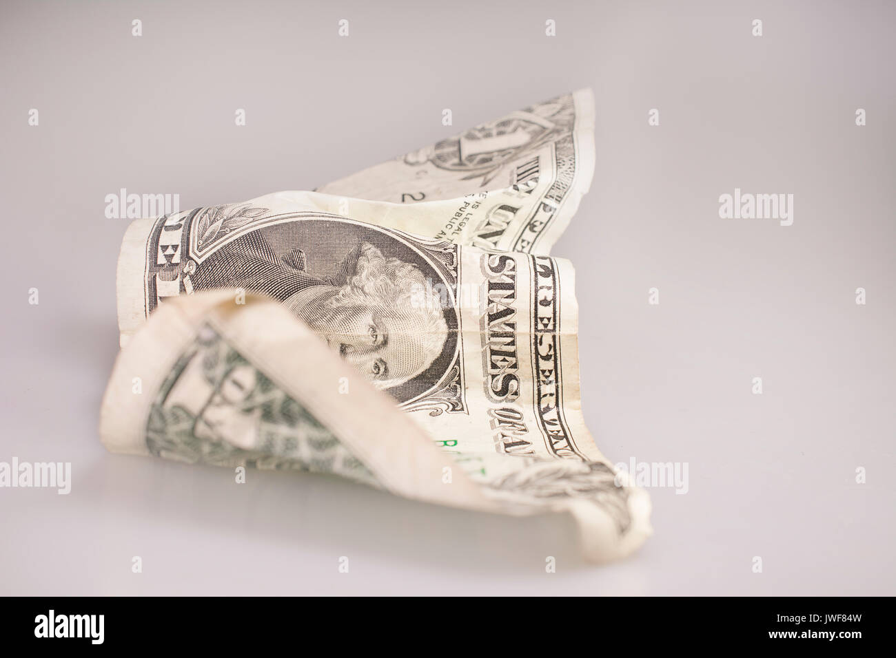 Crumpled American One Dollar Banknote Stock Photo - Alamy