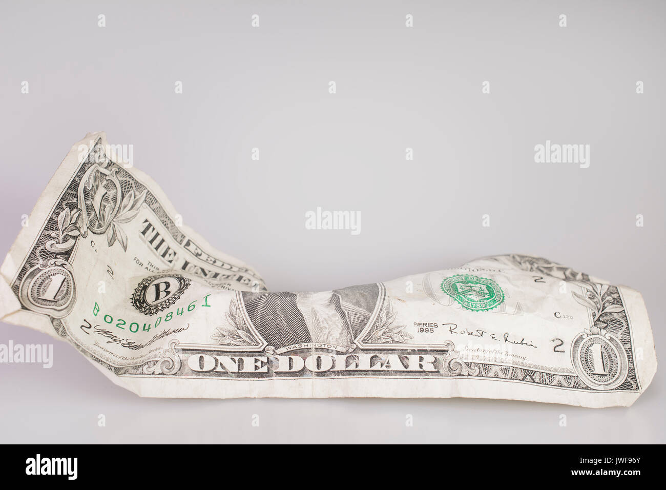 Crumpled American One Dollar Banknote Stock Photo - Alamy