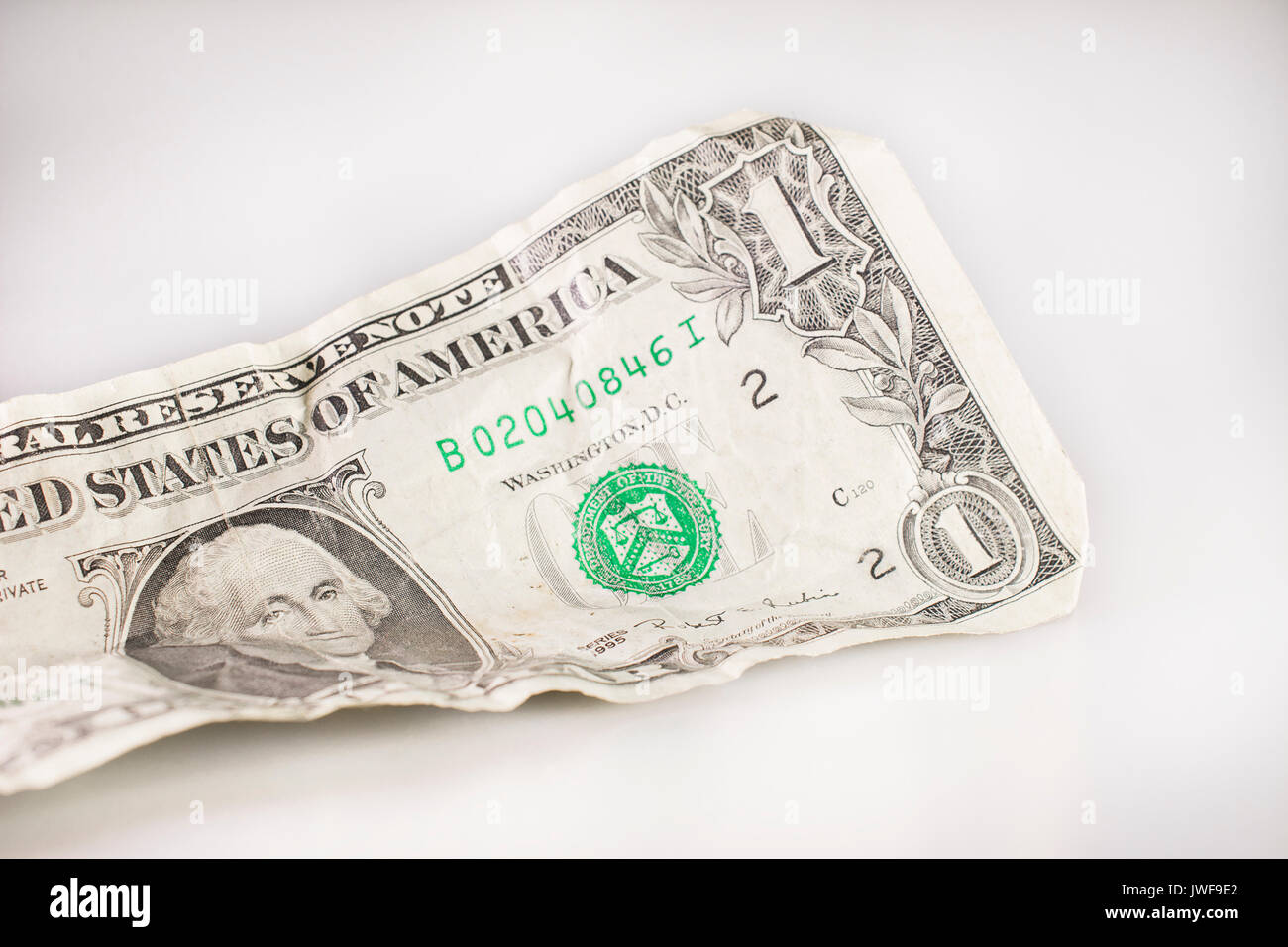 Crumpled one dollar note hi-res stock photography and images - Alamy