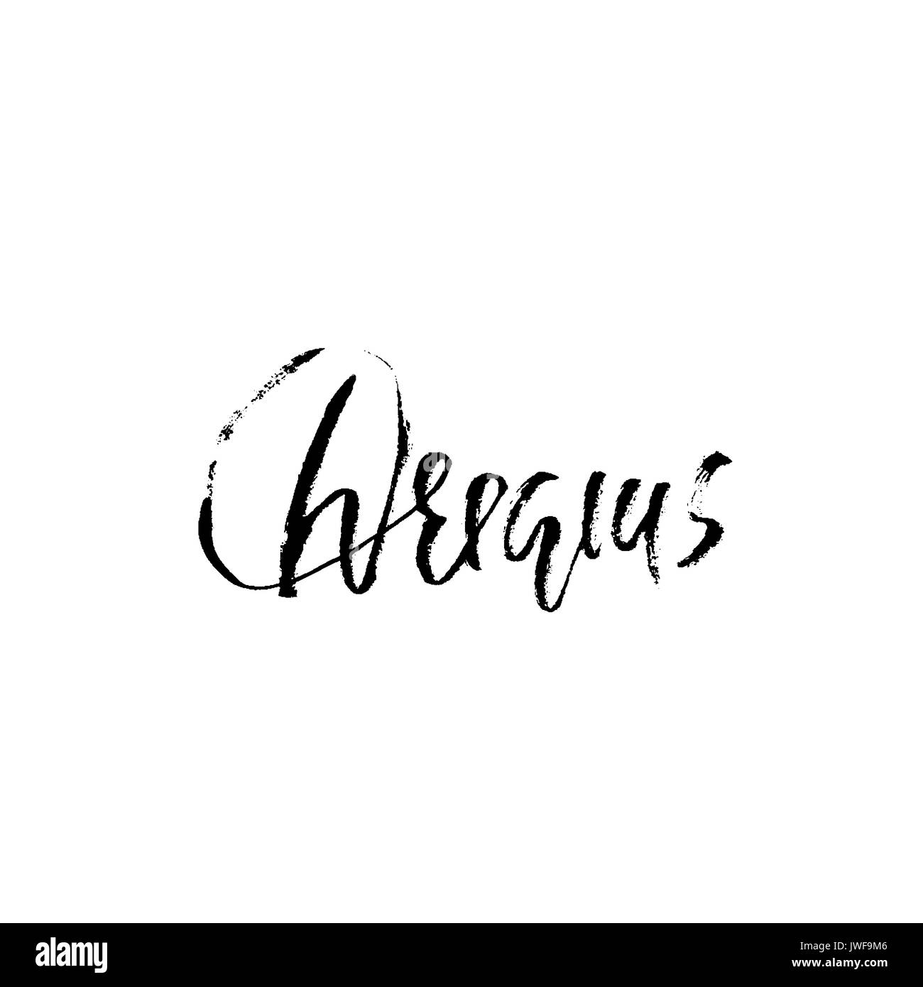 Dreams word. Hand drawn modern dry brush lettering. Vector typography ...