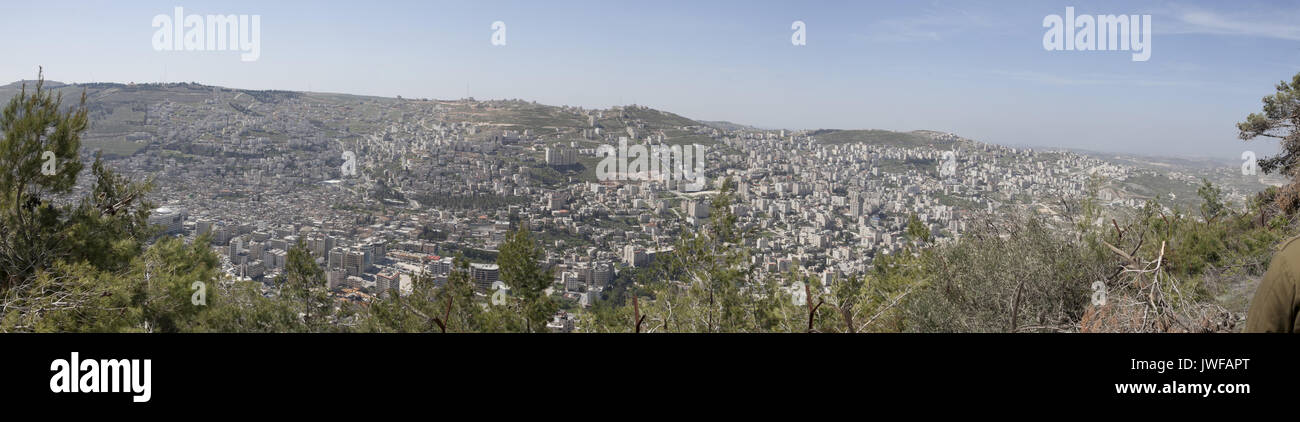 View of the city of Nablus Stock Photo - Alamy