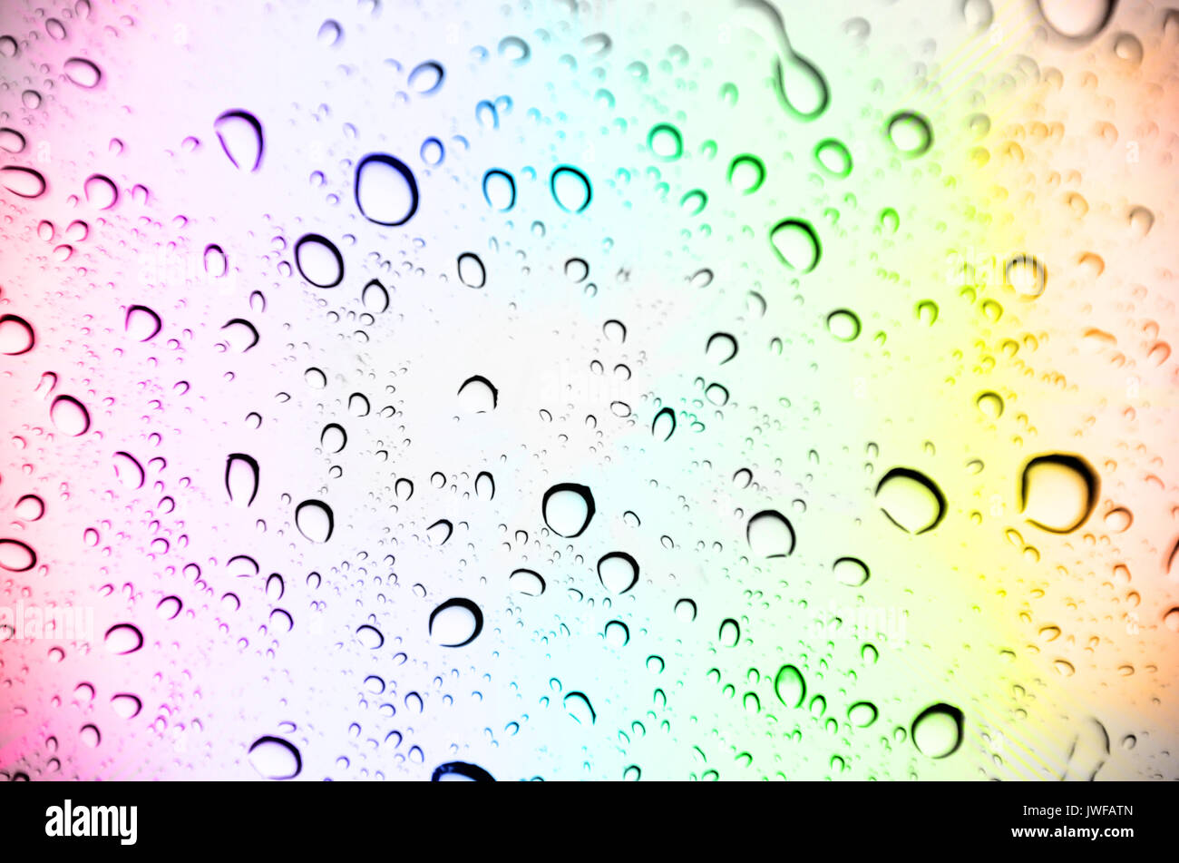 abstract drop water with multiculor Stock Photo - Alamy