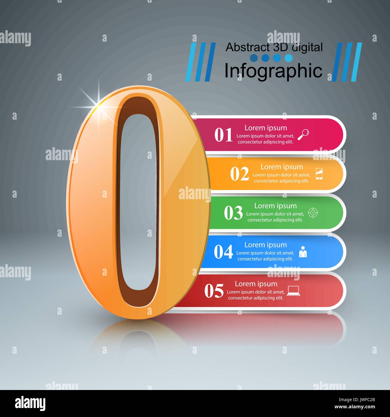 Zero infographic. Number icon Stock Vector Image & Art - Alamy