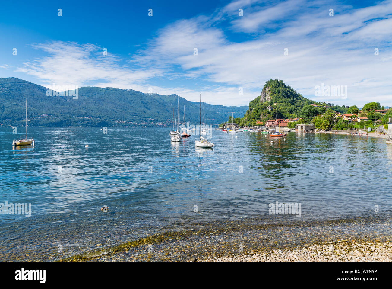 Lake Maggiore, Caldè, Italy. One of the most charming corners of Lake ...