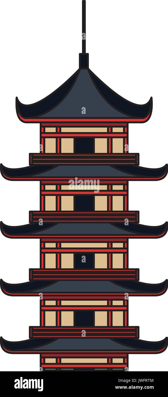 japanese temple isolated icon vector illustration design Stock Vector ...