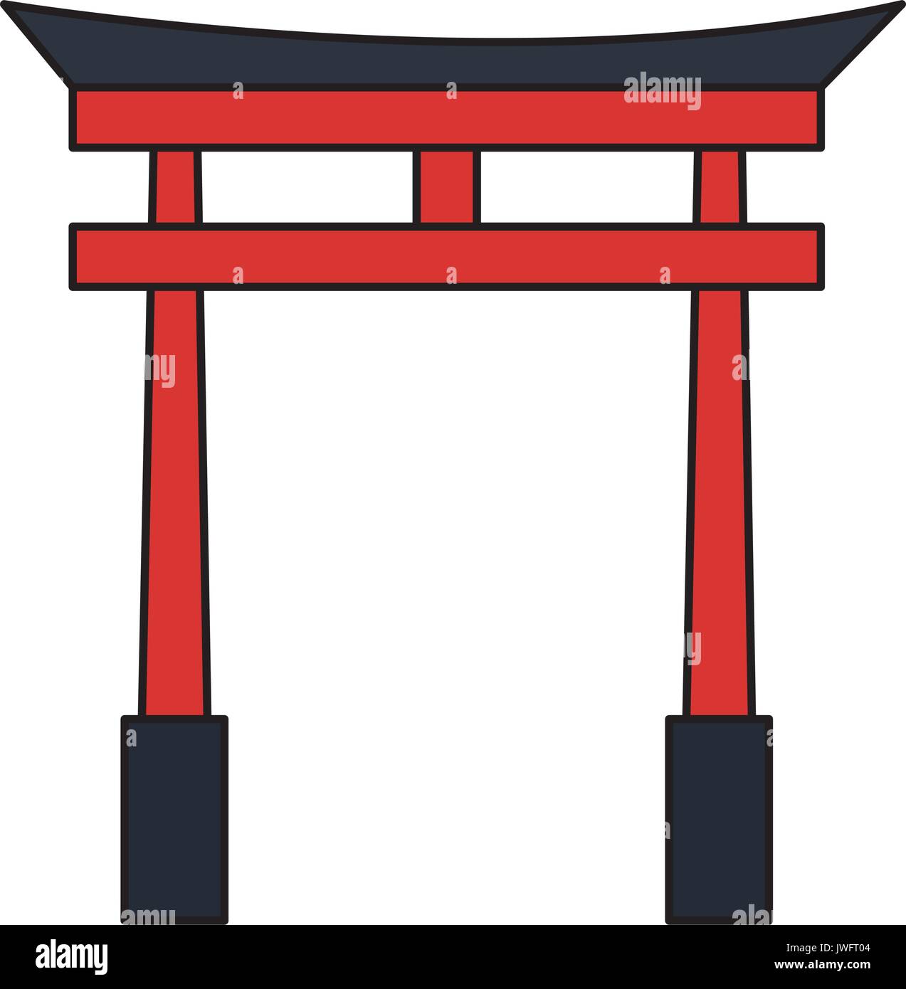 japanese portal isolated icon vector illustration design Stock Vector ...