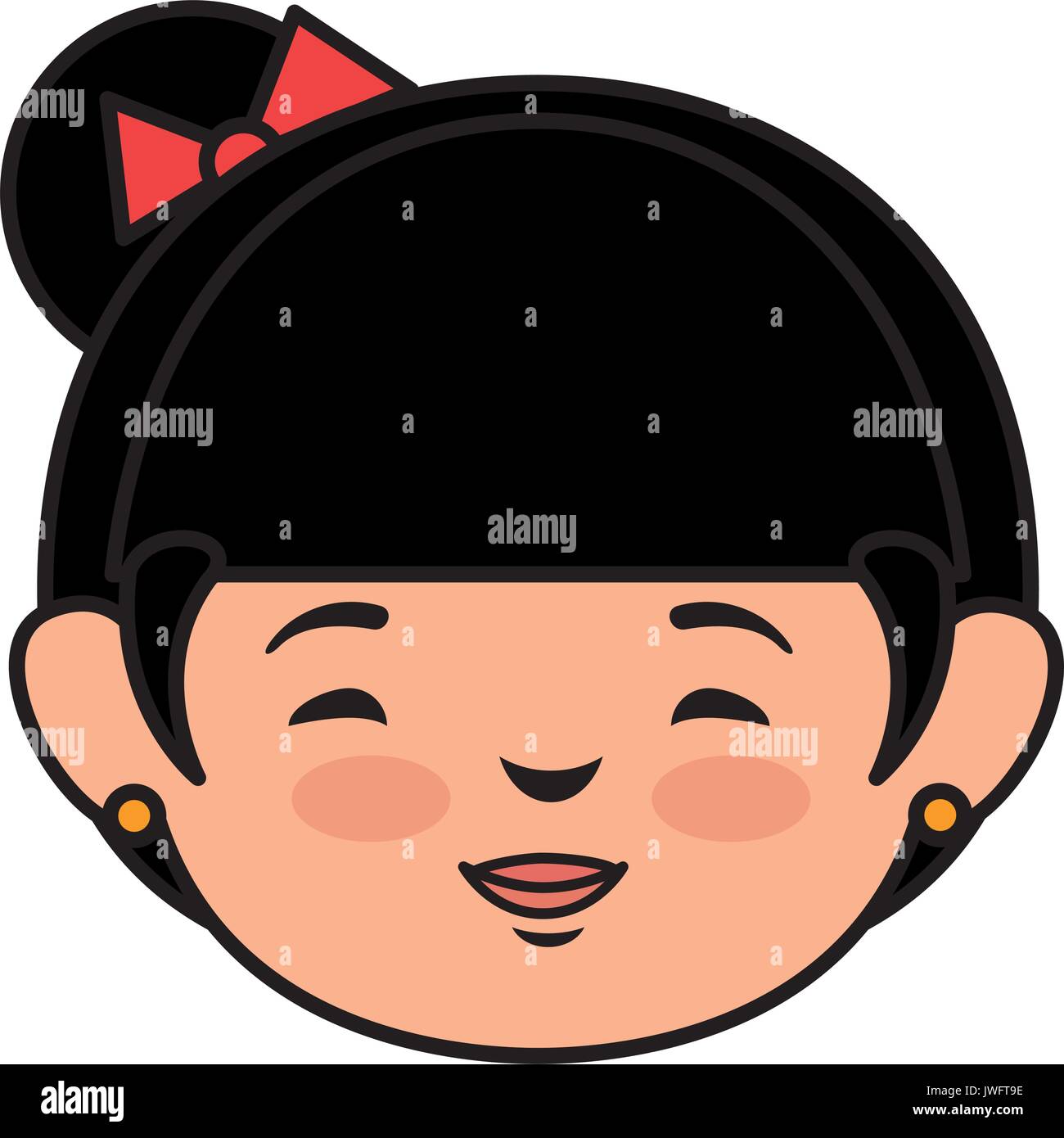 japanese woman avatar character vector illustration design Stock Vector ...