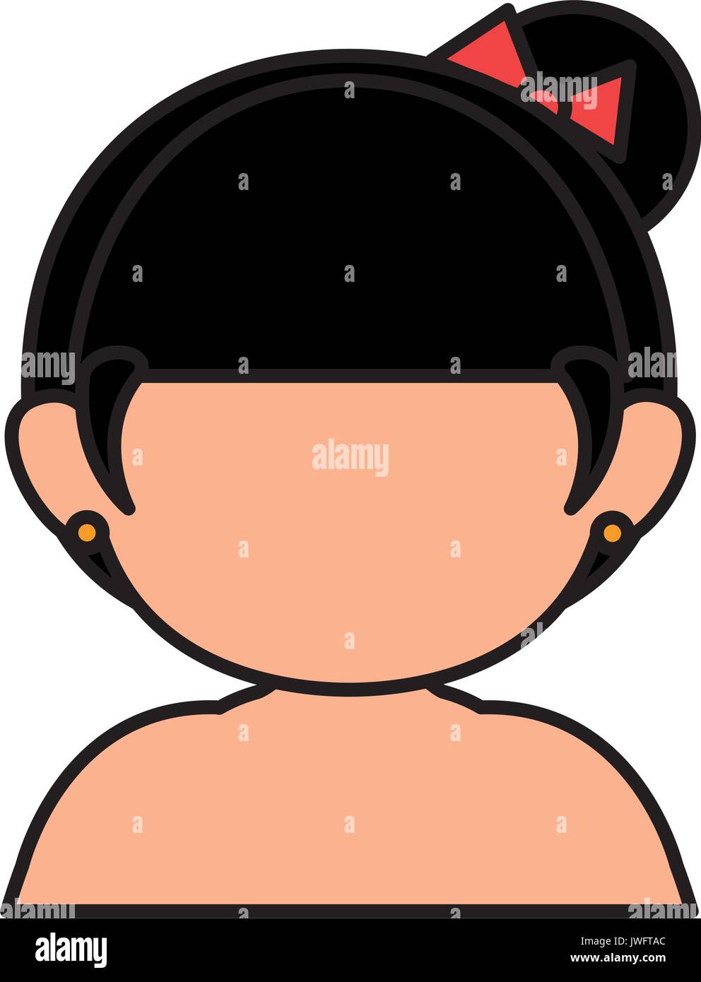 japanese woman avatar character vector illustration design Stock Vector ...