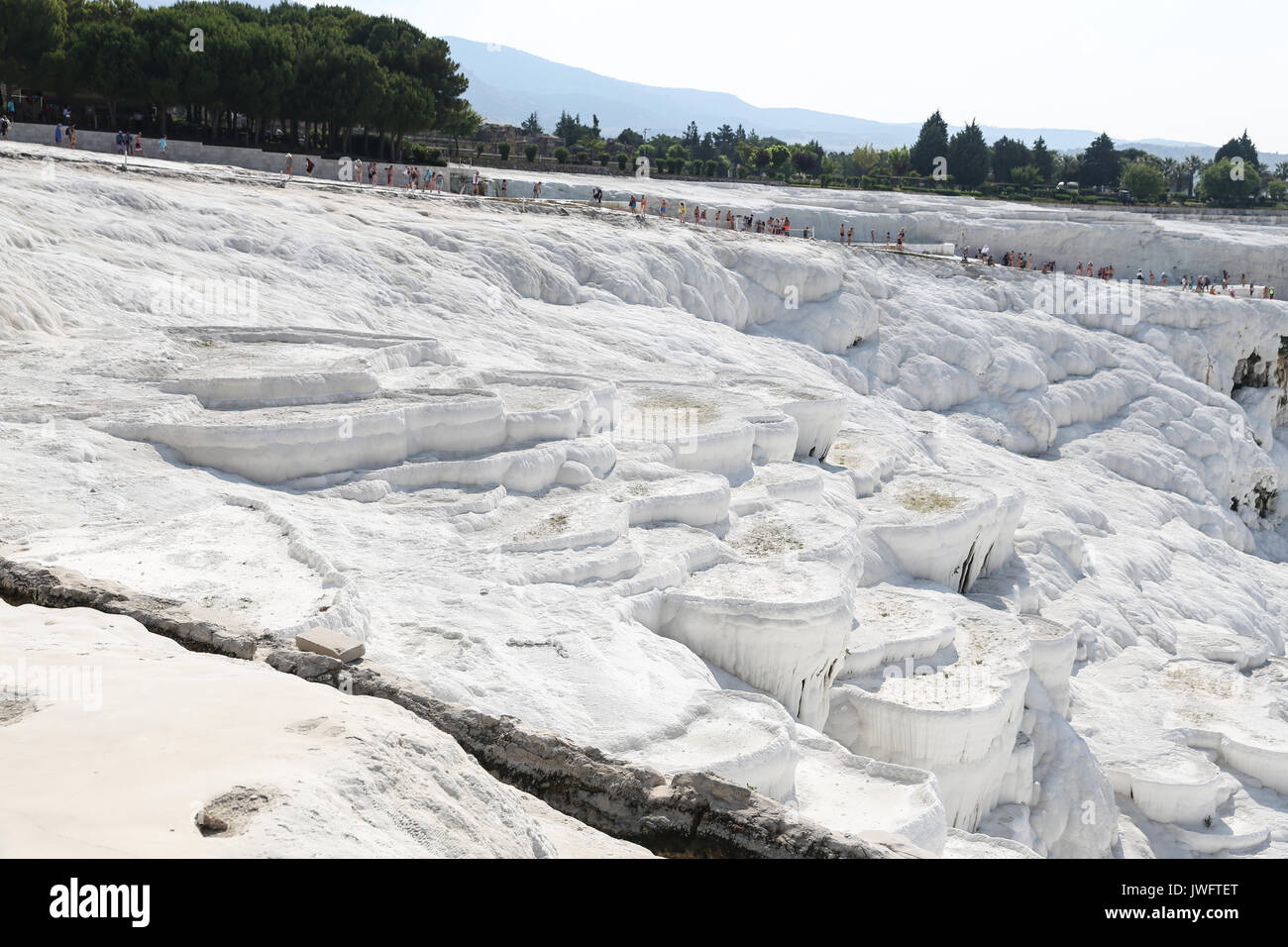 Travertines in Pamukkale Cotton Castle, Denizli, Turkey Stock Photo - Alamy