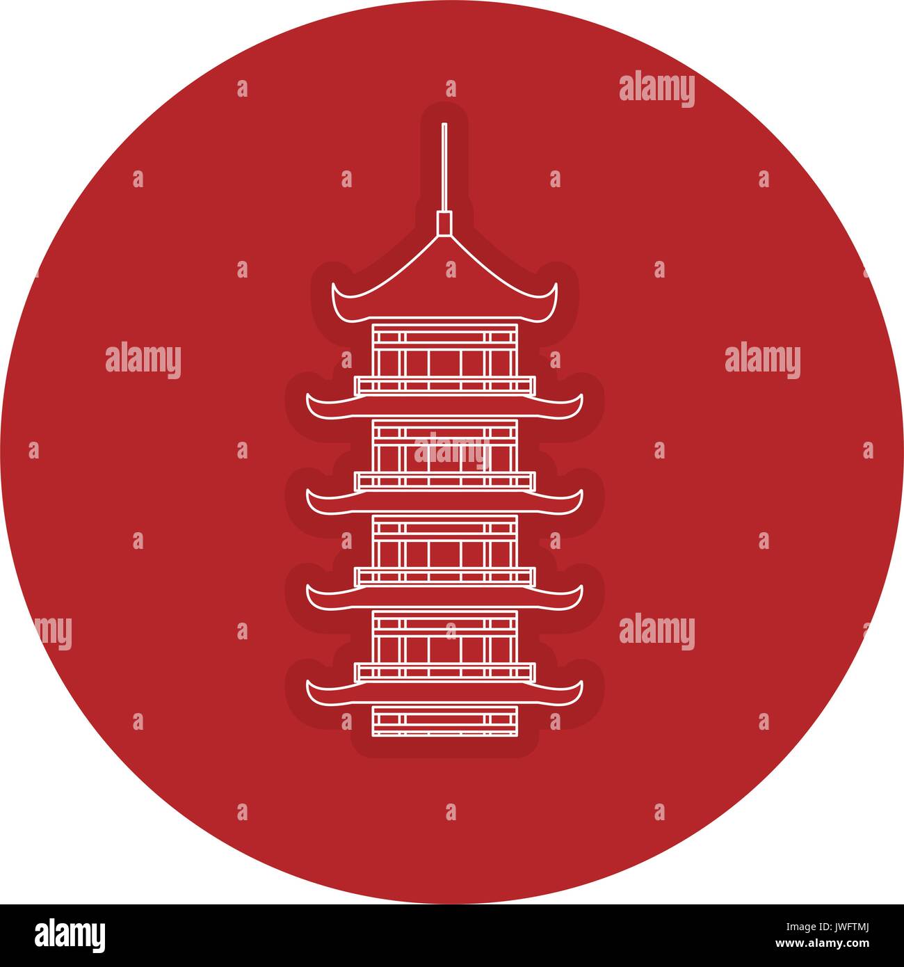 japanese temple isolated icon vector illustration design Stock Vector ...