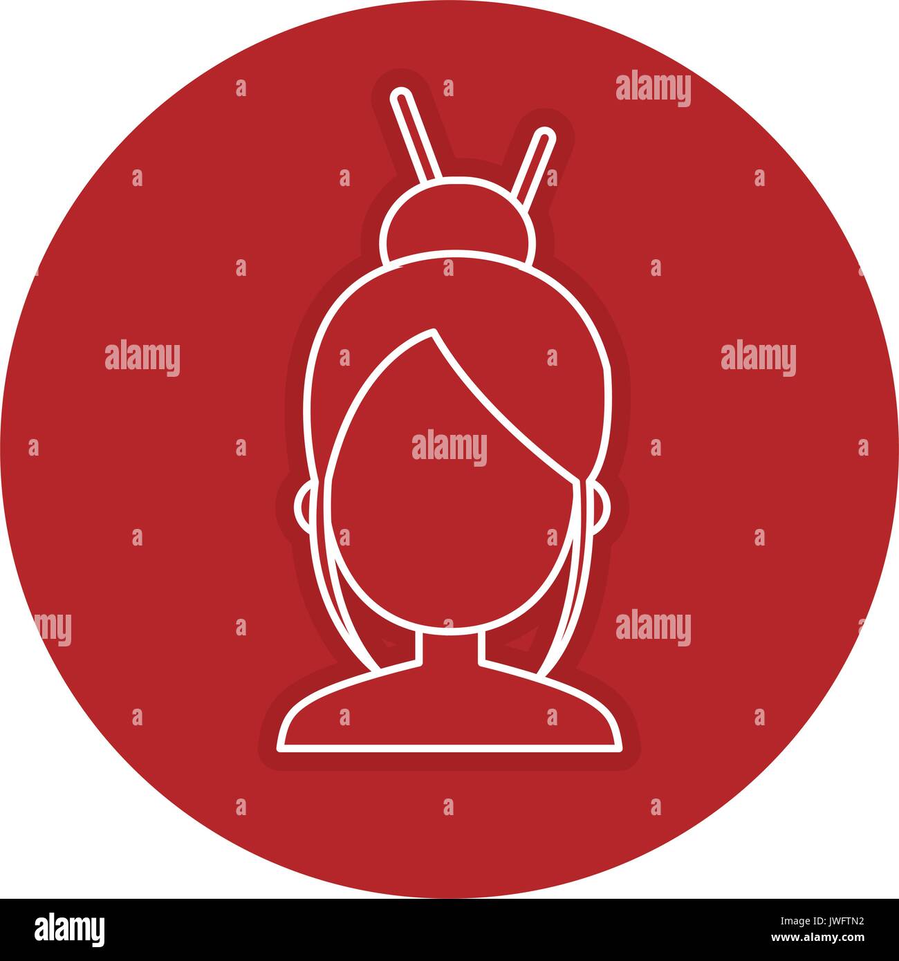 japanese woman avatar character vector illustration design Stock Vector ...