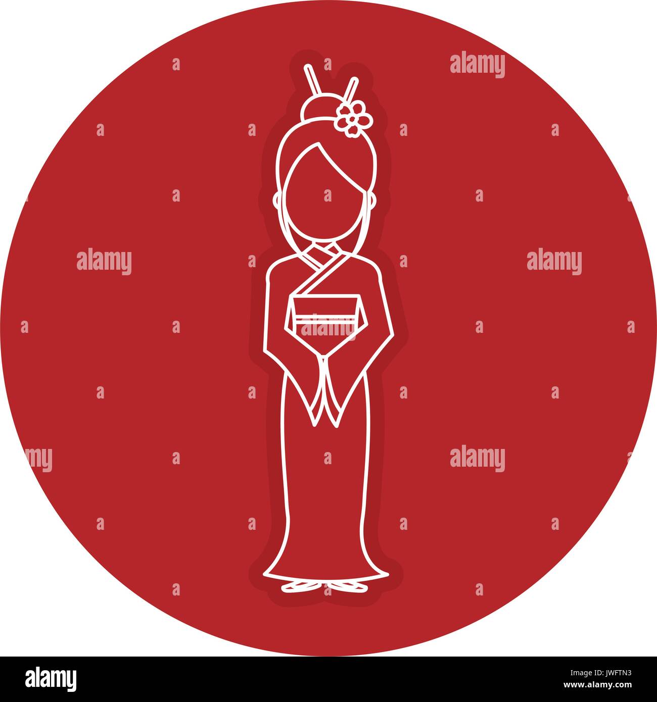 japanese woman avatar character vector illustration design Stock Vector ...