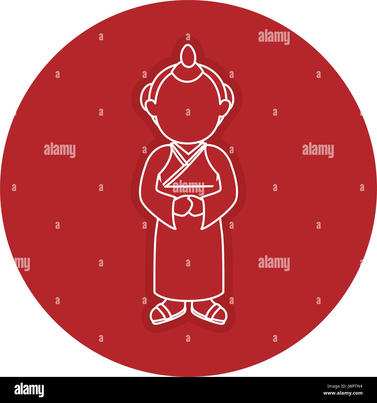 man japanese avatar character vector illustration design Stock Vector ...