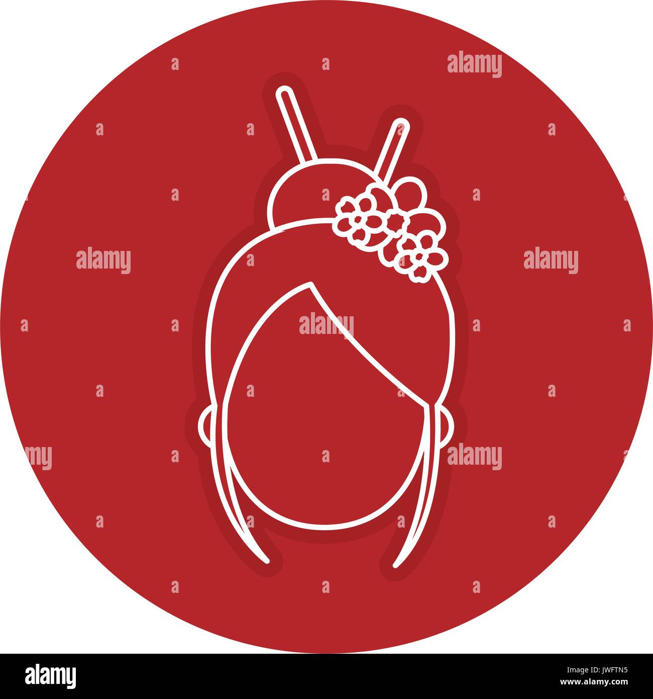 japanese woman avatar character vector illustration design Stock Vector ...