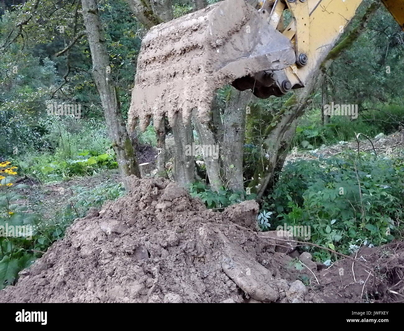 Tractor digging a hole hi-res stock photography and images - Alamy