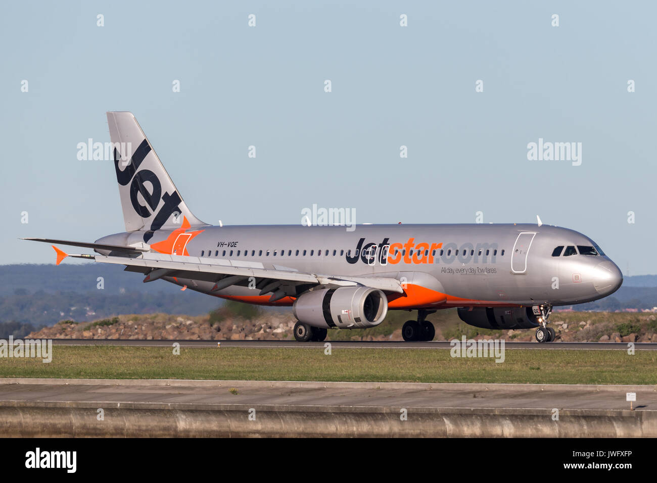 Jetstar Airways Airbus A320 airliner landing at Sydney Airport Stock ...