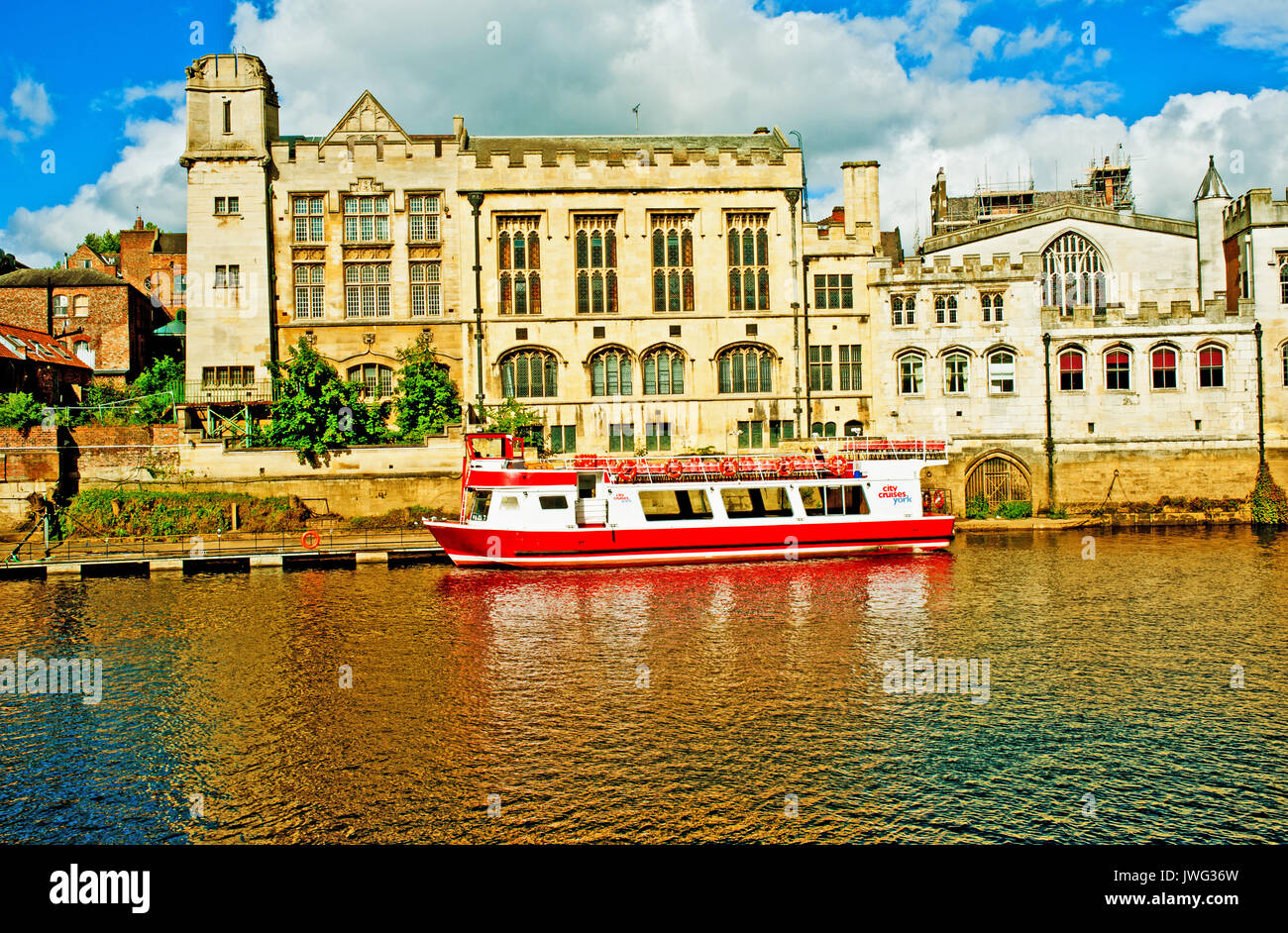 Sightseeing boat, River Ouse, York Stock Photo - Alamy