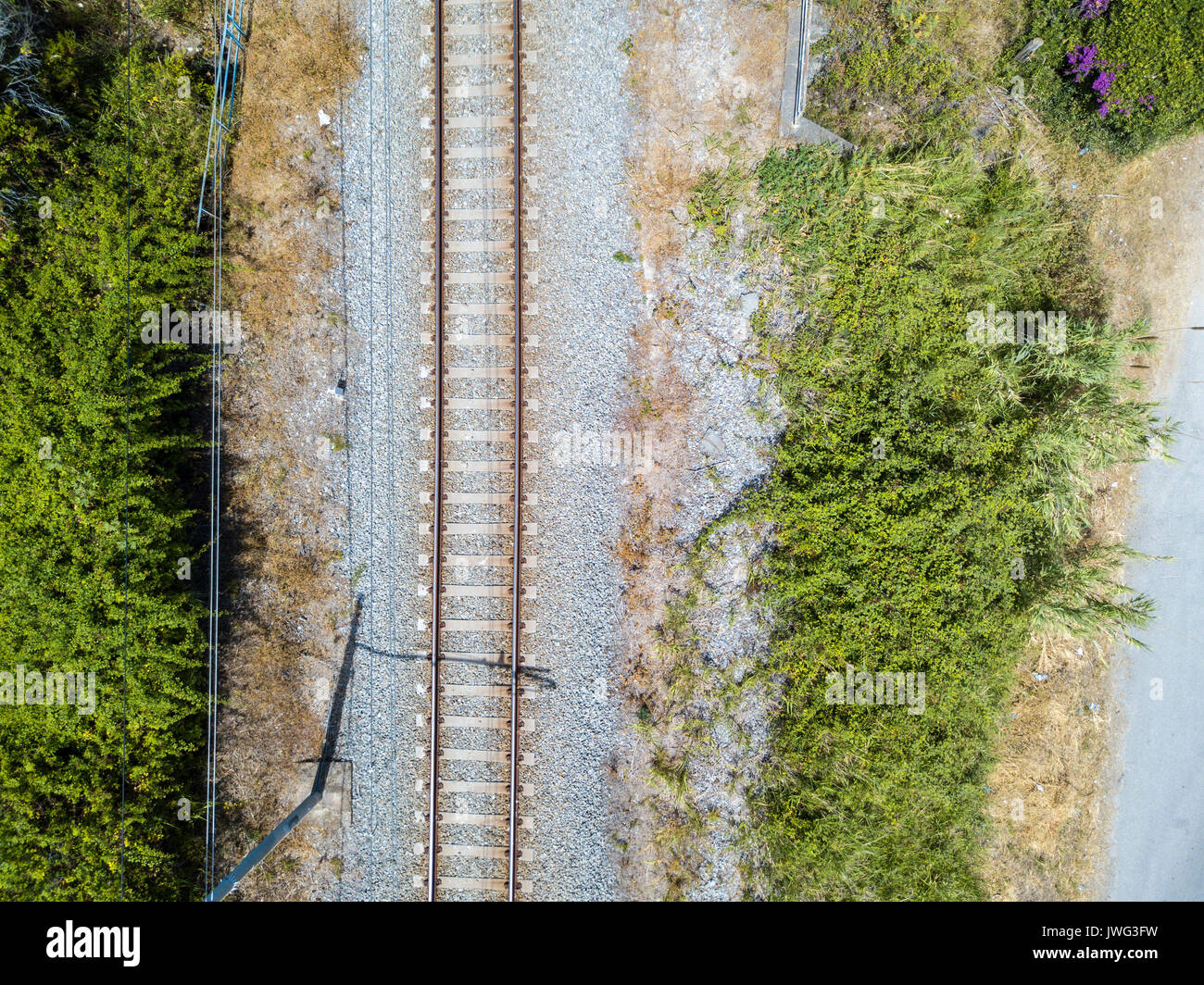 Aerial view train tracks hi-res stock photography and images - Alamy
