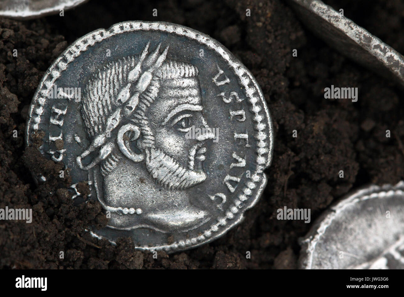 Roman silver coins, denarius Stock Photo - Alamy