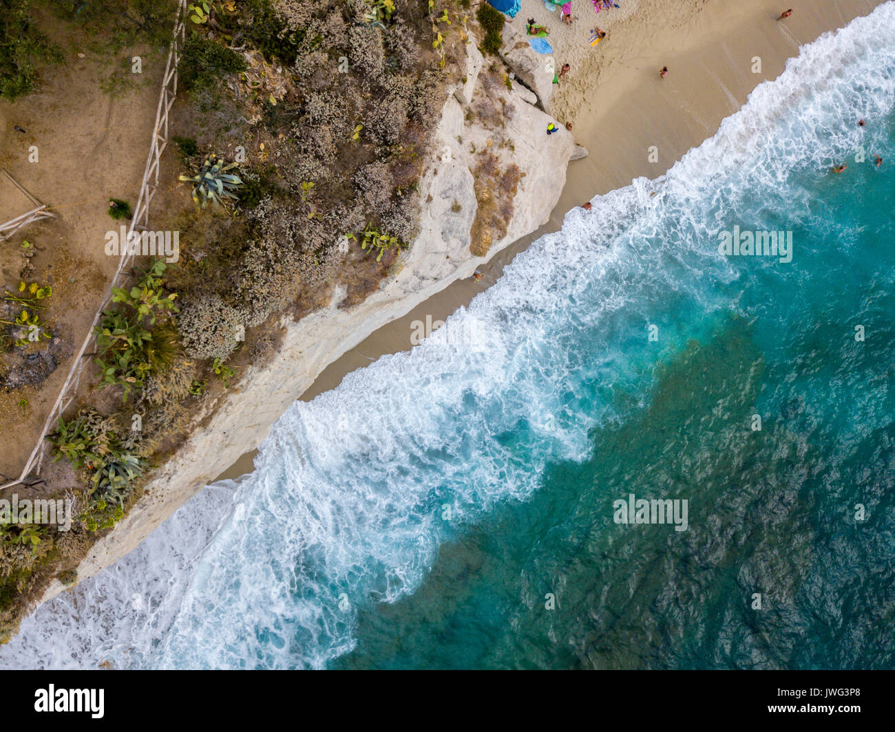 Aerial view of a promontory, coast, cliff, cliff overlooking the sea ...