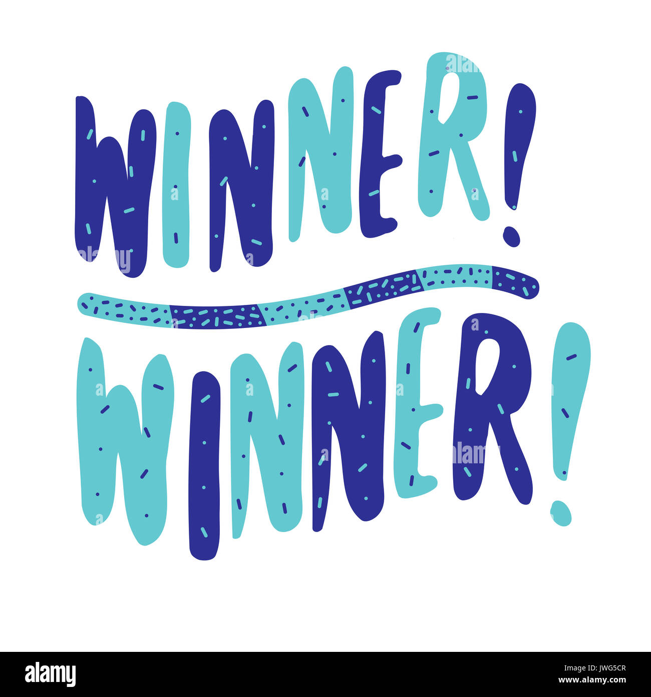 Winner! Winner! banner. Vector lettering Stock Photo - Alamy