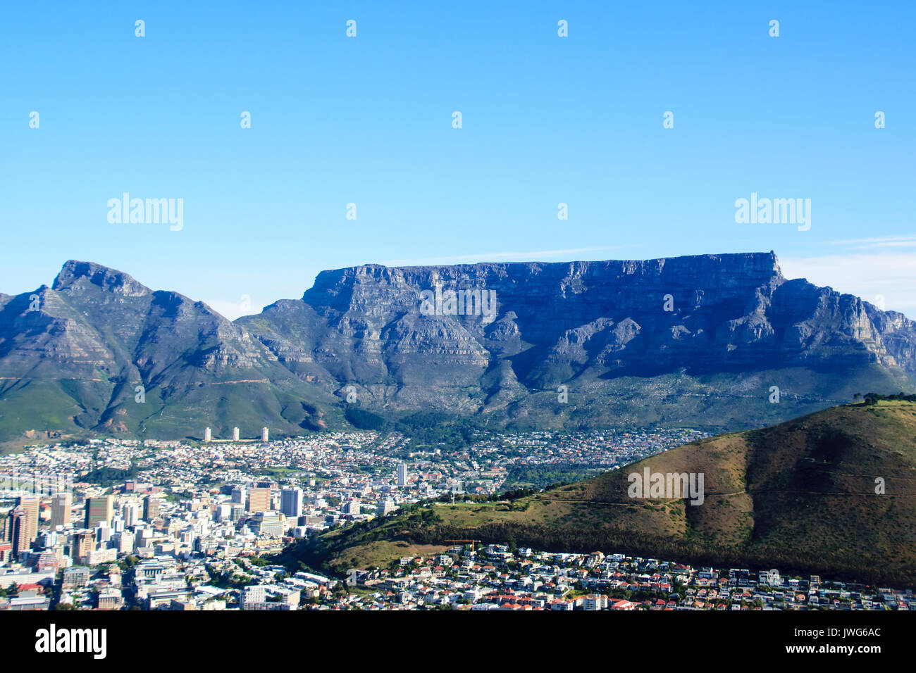 Aerial view of Table Mountain Stock Photo - Alamy