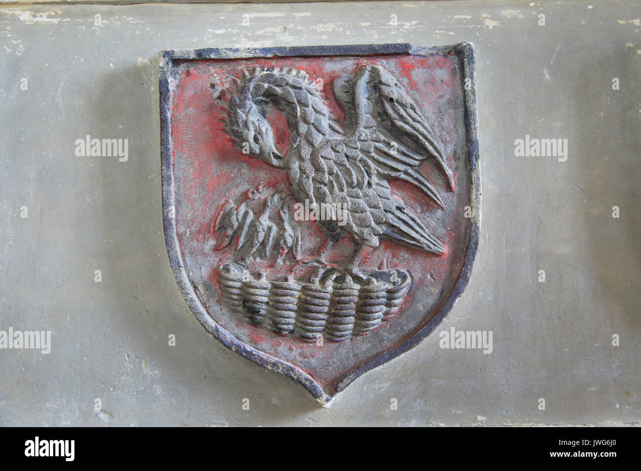 Pelican badge on memorial hatchment, Church of Saint Gregory ...
