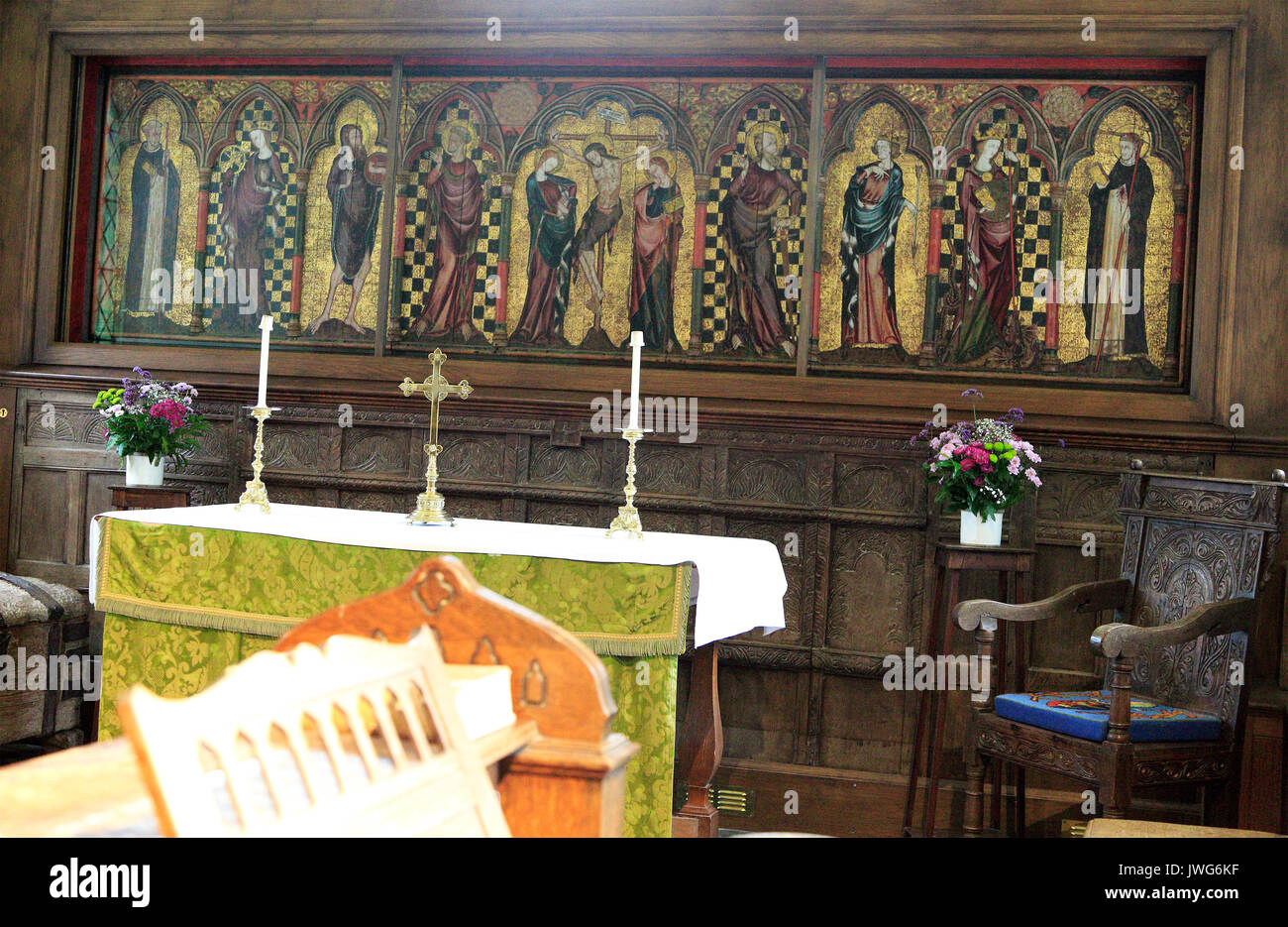Medieval Retable painting, church of Saint Mary, Thornham Parva ...